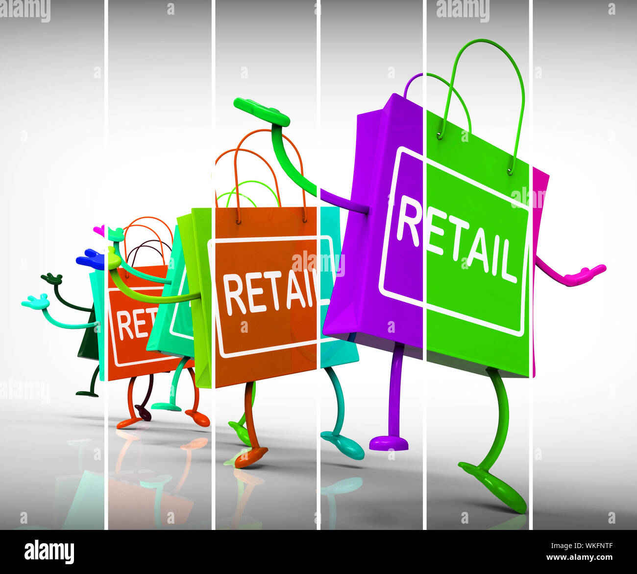 Retail Shopping Bags Representing Shopping, Consumerism, and Buying ...