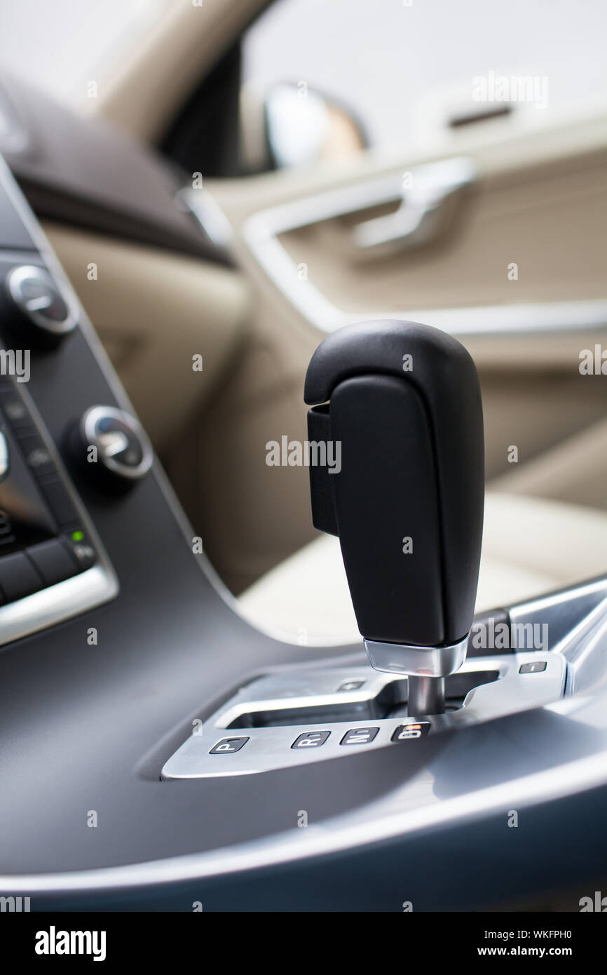 Modern car interior detail Stock Photo - Alamy