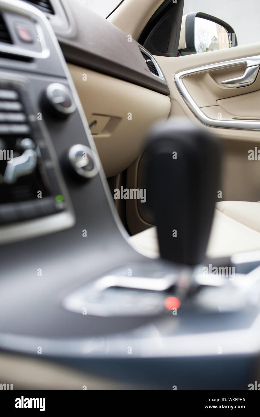 Modern car interior Stock Photo - Alamy