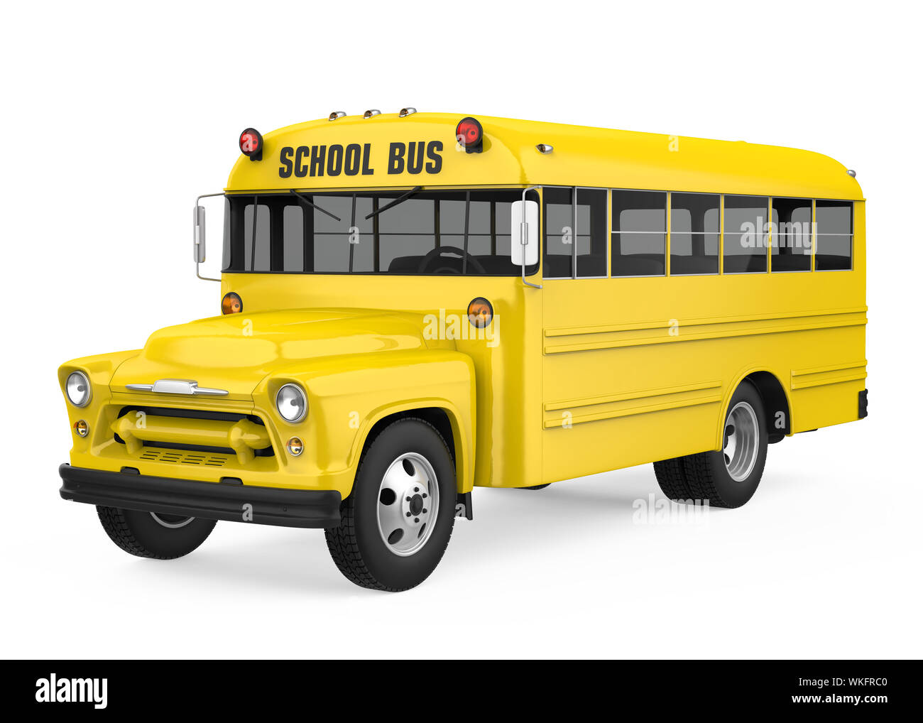 Vintage School Bus Isolated Stock Photo - Alamy