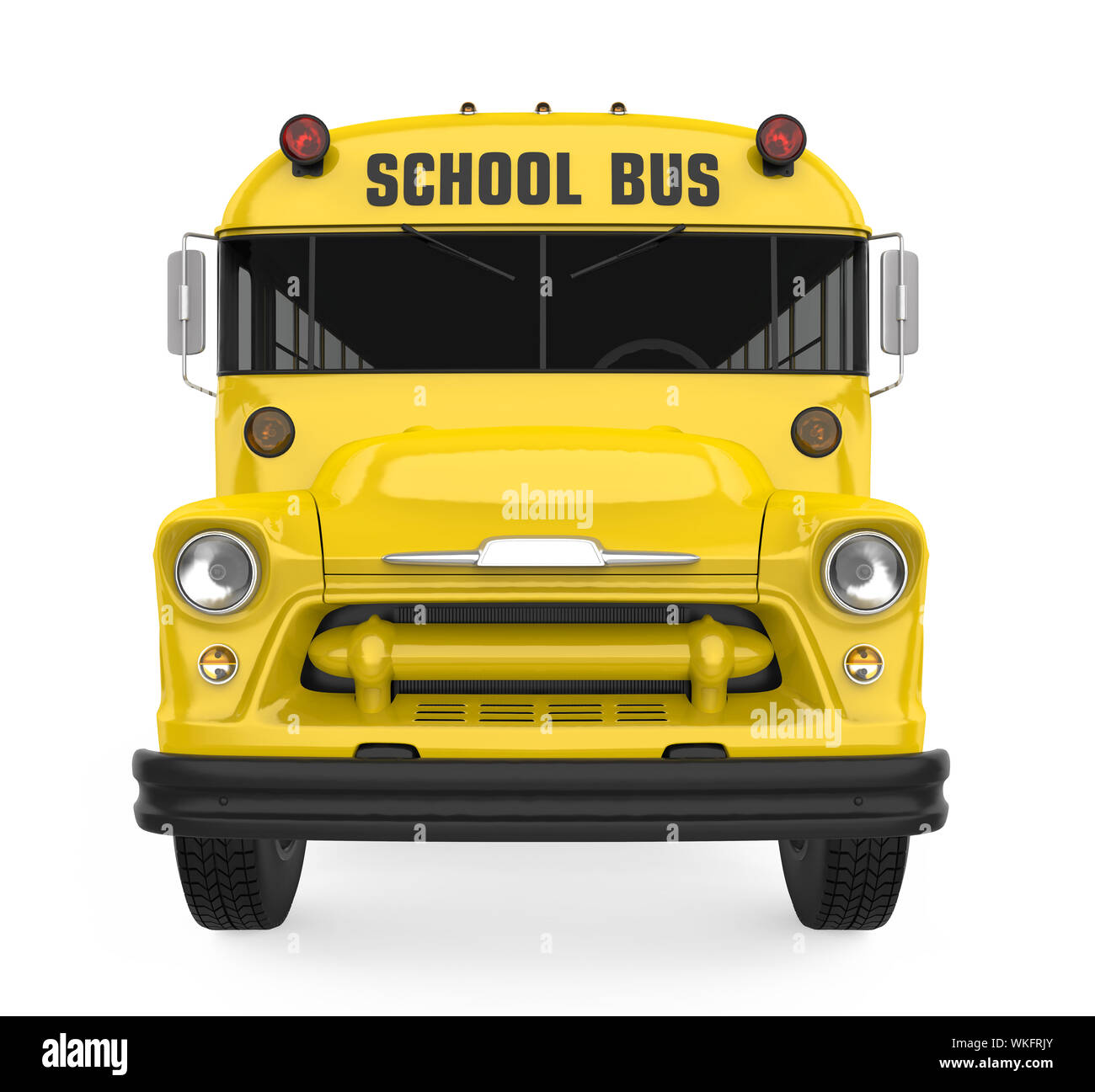 Vintage School Bus Isolated Stock Photo - Alamy