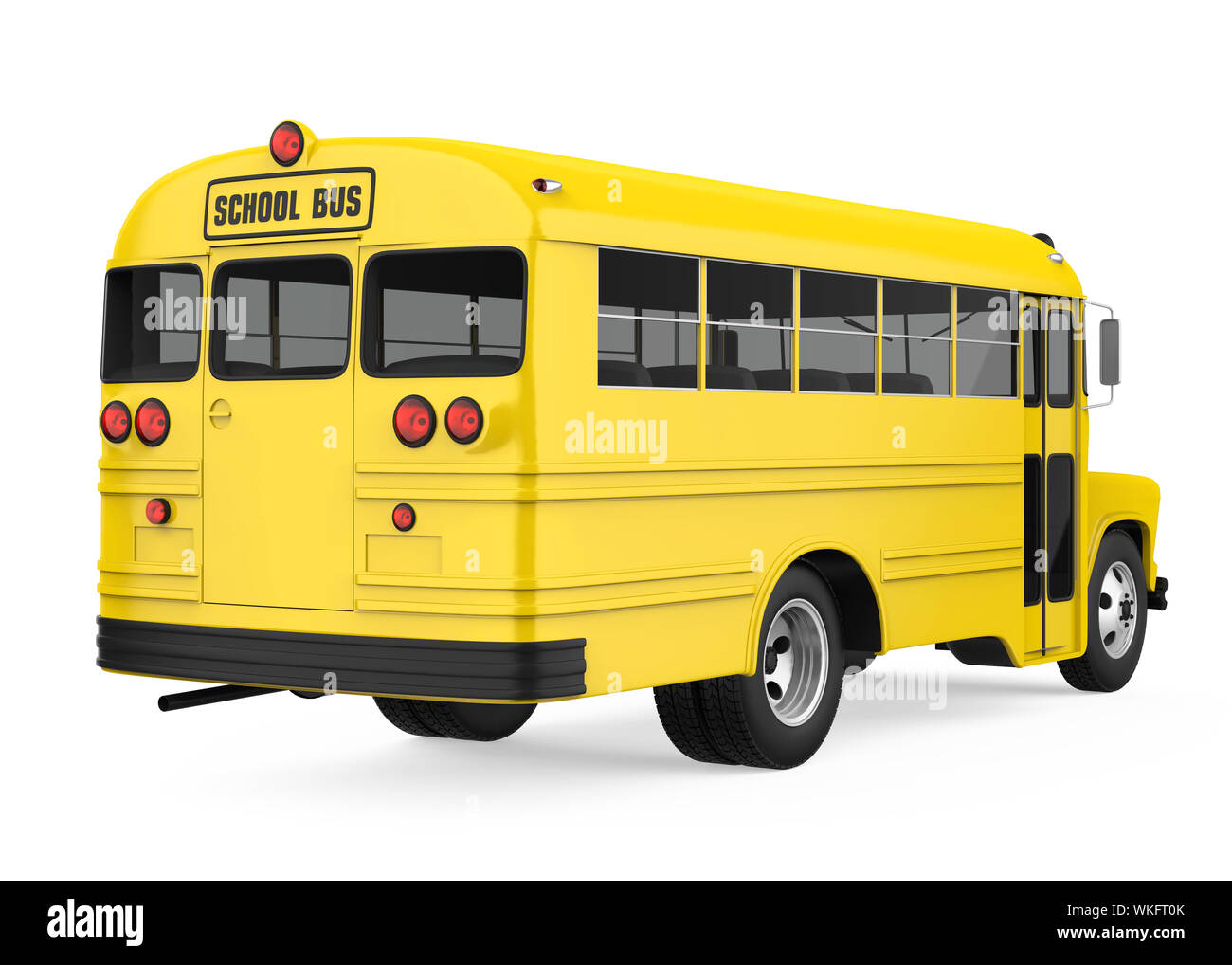 Vintage School Bus Isolated Stock Photo - Alamy