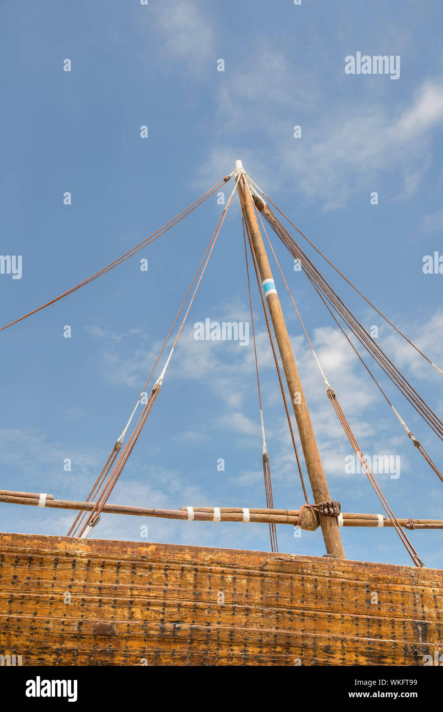 Image of a handmade Dhau ship in Oman Stock Photo - Alamy