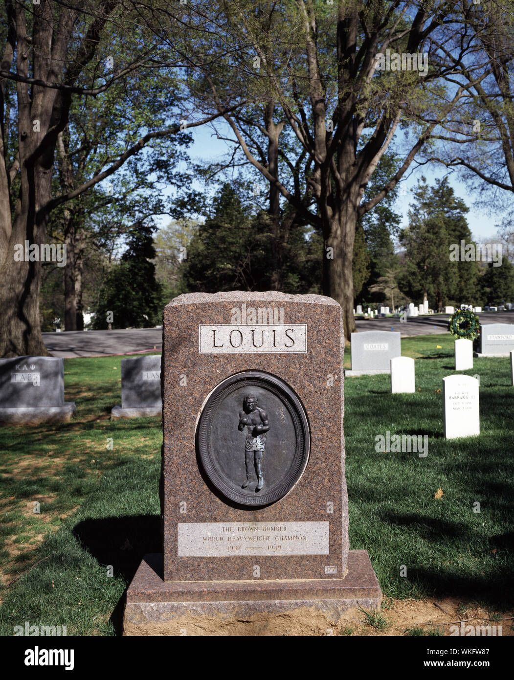 Joe Louis's grave, Arlington National Cemetery, Arlington, Virginia Stock Photo - Alamy