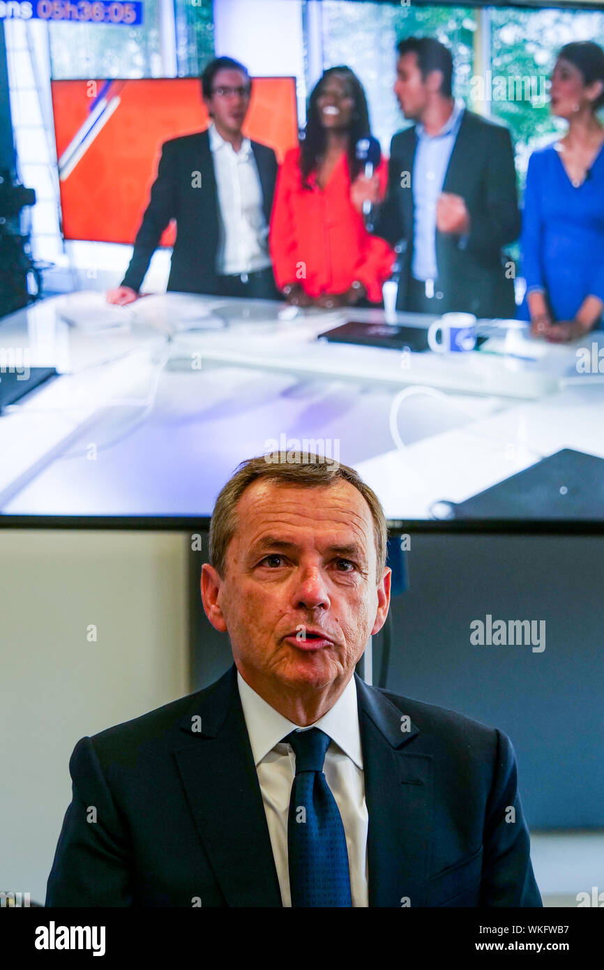 Altice France CEO Alain Weill attends press conference on the occasion ...