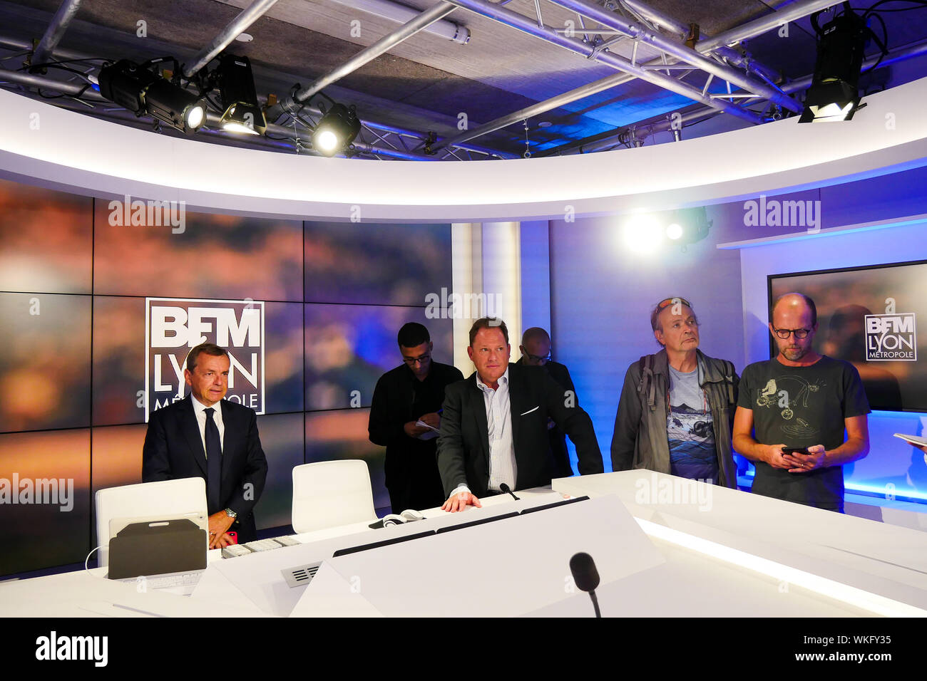 Alain Weill, Managing Director of Altice France, and Emmanuel Roye ...