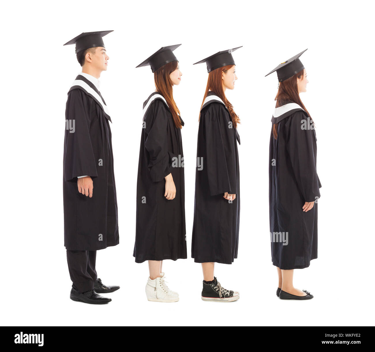 Graduate Back View Cut Out Stock Images & Pictures - Alamy