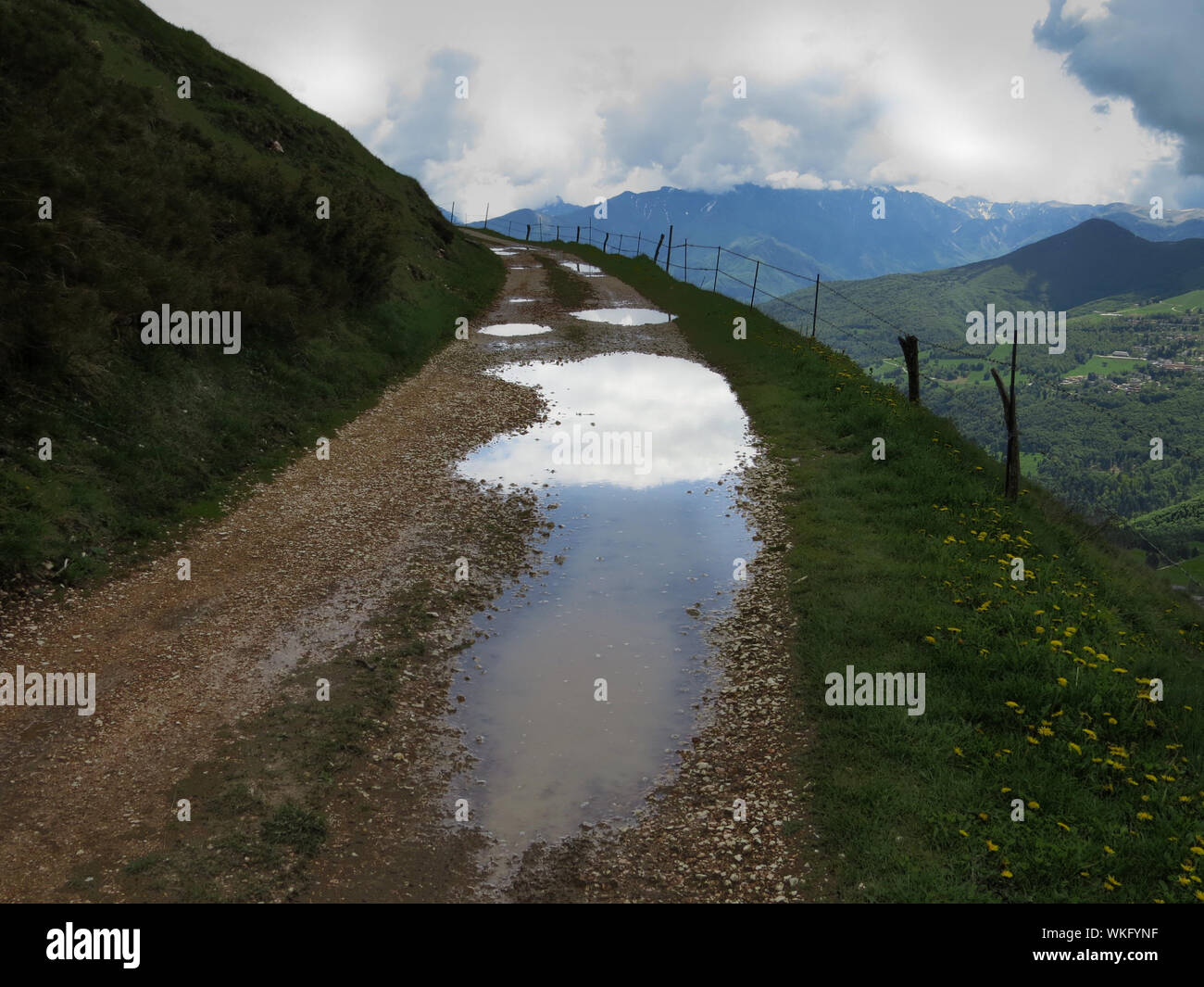 Puddles in road hi-res stock photography and images - Alamy