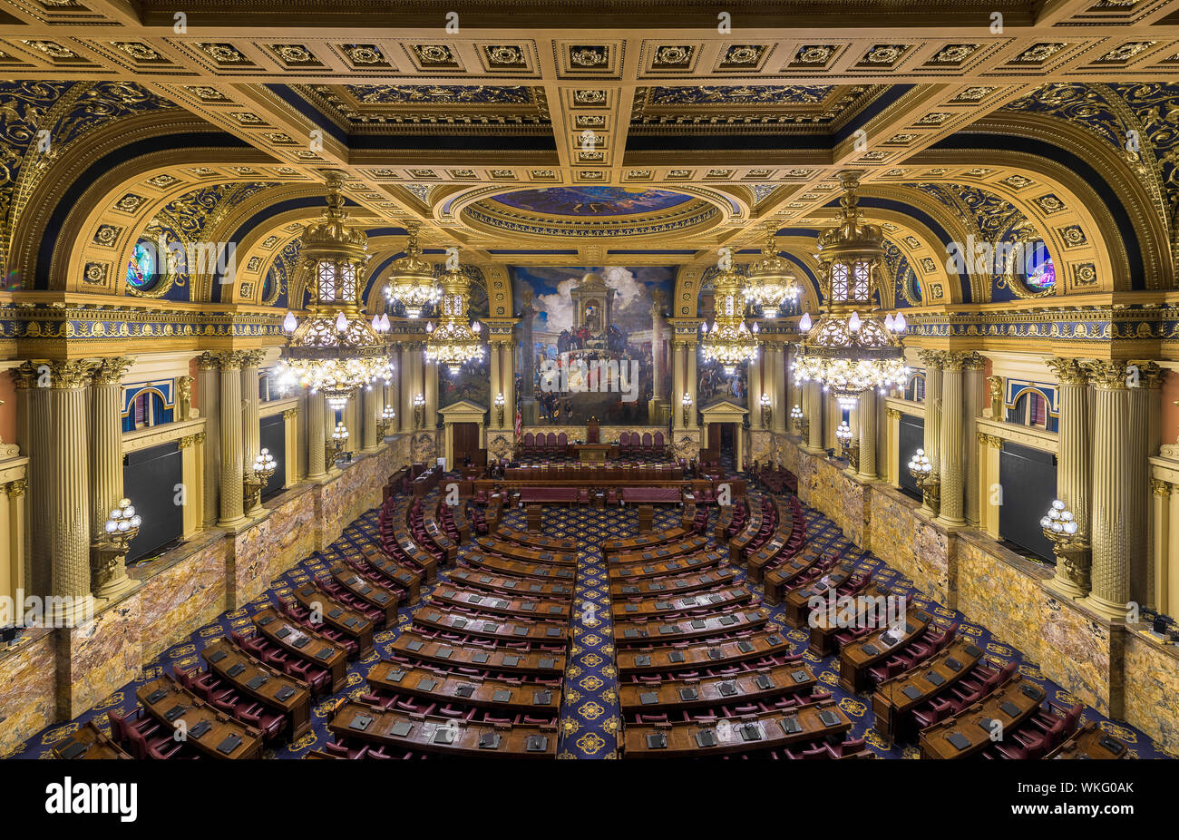 Inside state capitol building harrisburg hi-res stock photography and ...