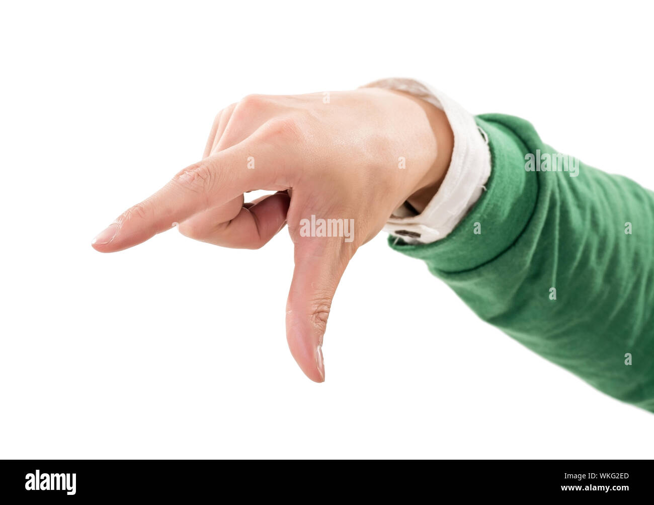 Hand gesture, pick up, isolated on white Stock Photo - Alamy