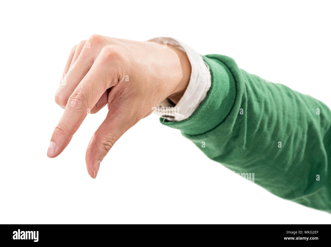 Hand gesture, pick up, isolated on white Stock Photo - Alamy