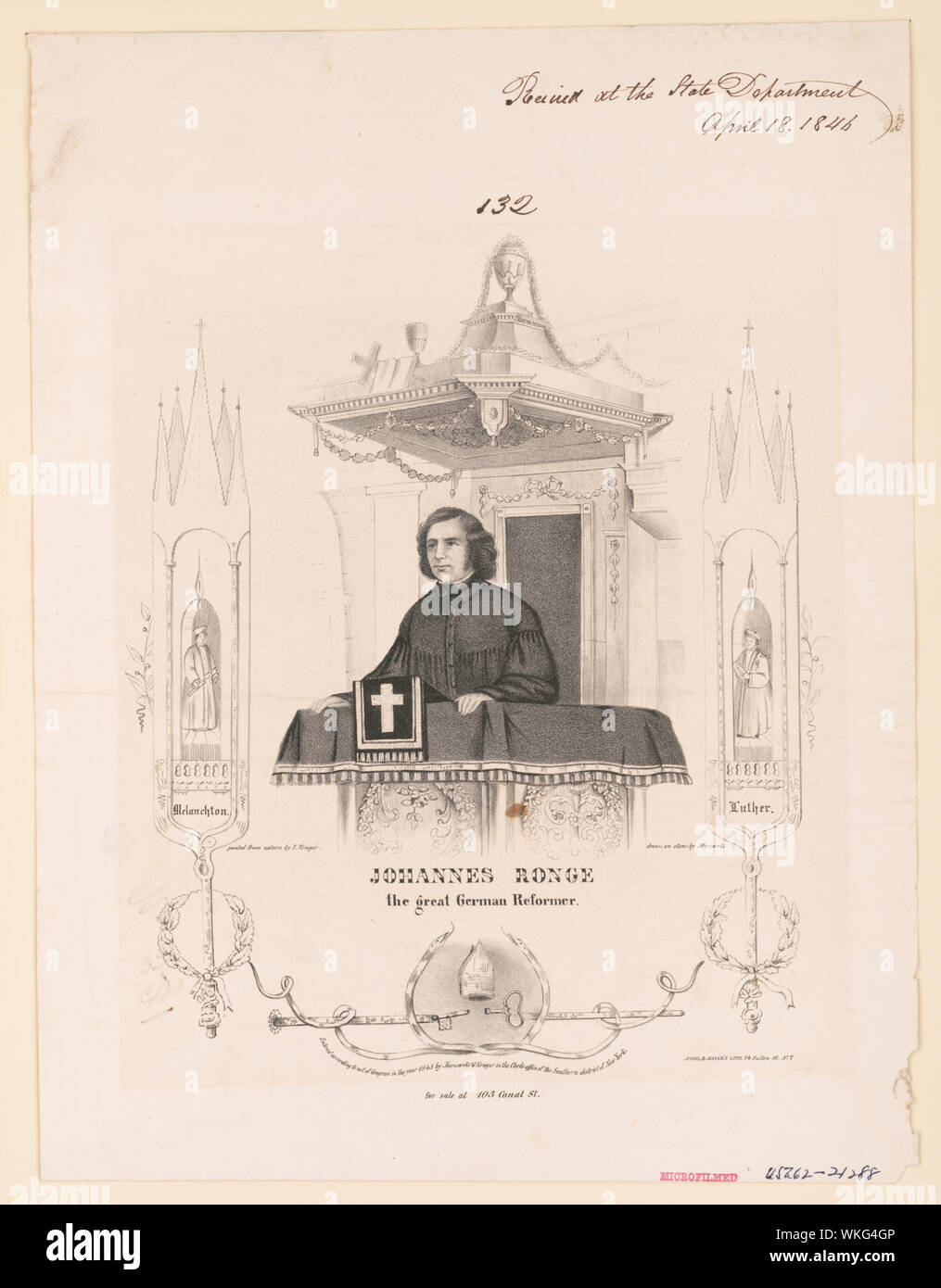 Johannes Ronge, the great German reformer Stock Photo - Alamy