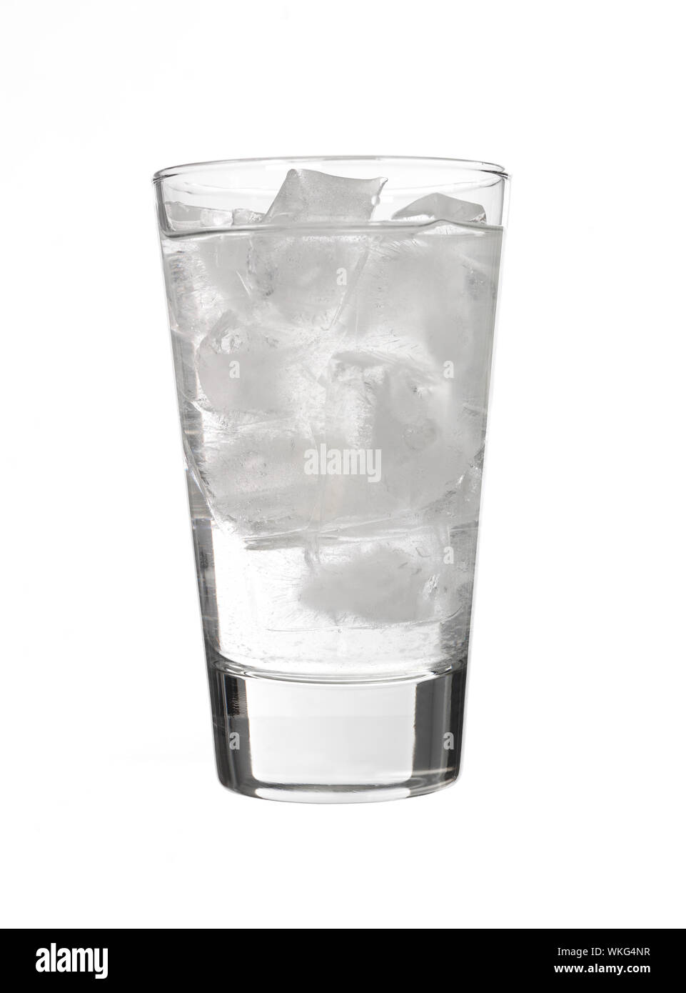 Glass with water and ice Stock Photo - Alamy