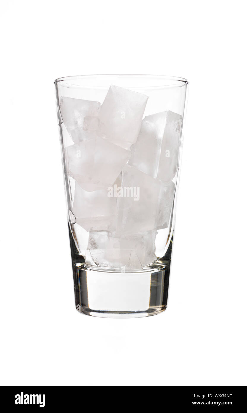 Glass with ice Stock Photo - Alamy