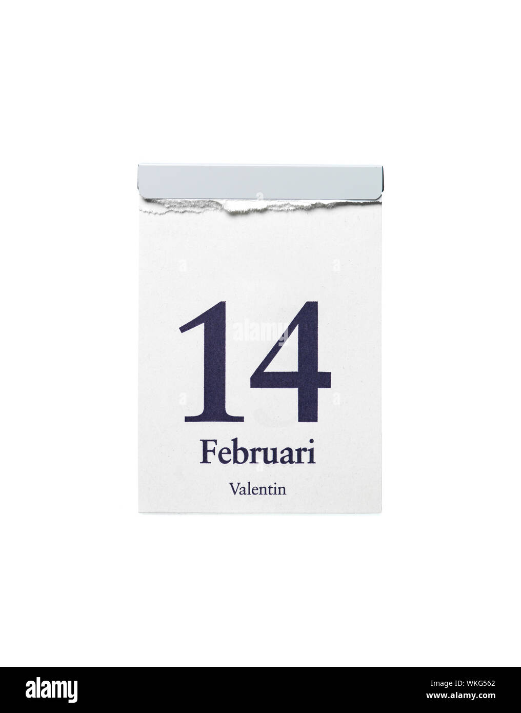 14 february calendar Cut Out Stock Images & Pictures - Alamy