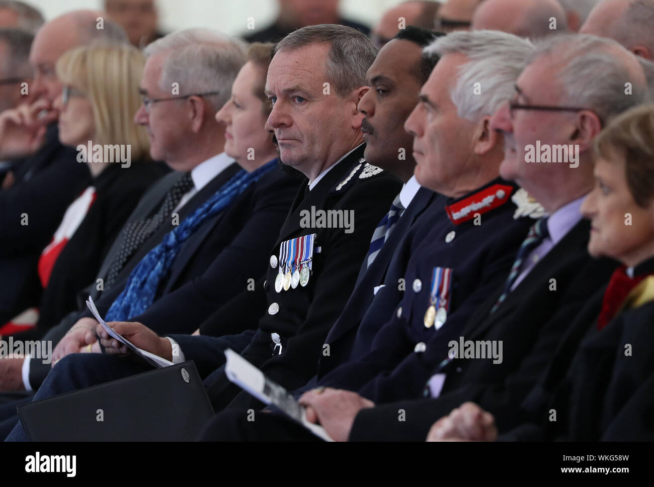 Police Scotland Chief Constable Iain Livingstone (centre) during the ...