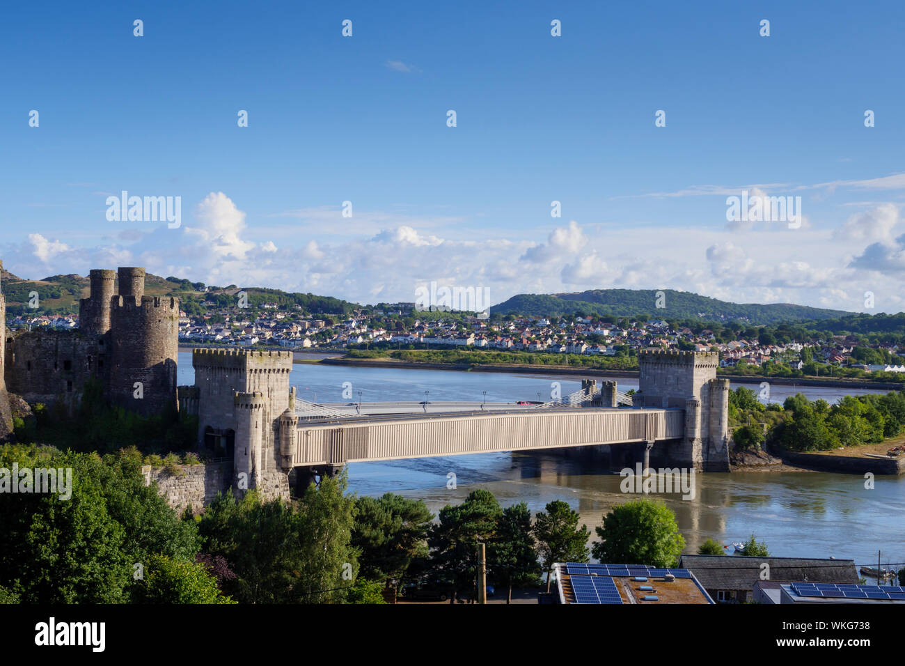Conwy Railway Bridge Conwy Wales Stock Photo - Alamy