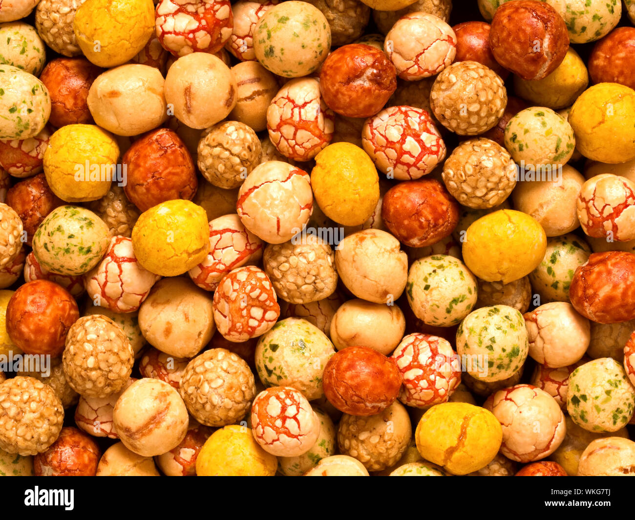 close up of fancy japanese peanuts food background Stock Photo - Alamy