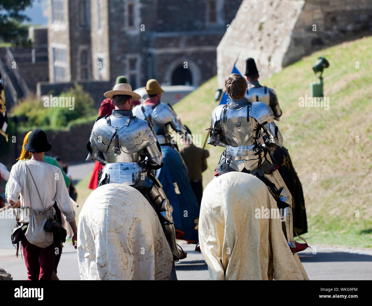 Knight riding away from the field of combat, after the Joust: Battle ...