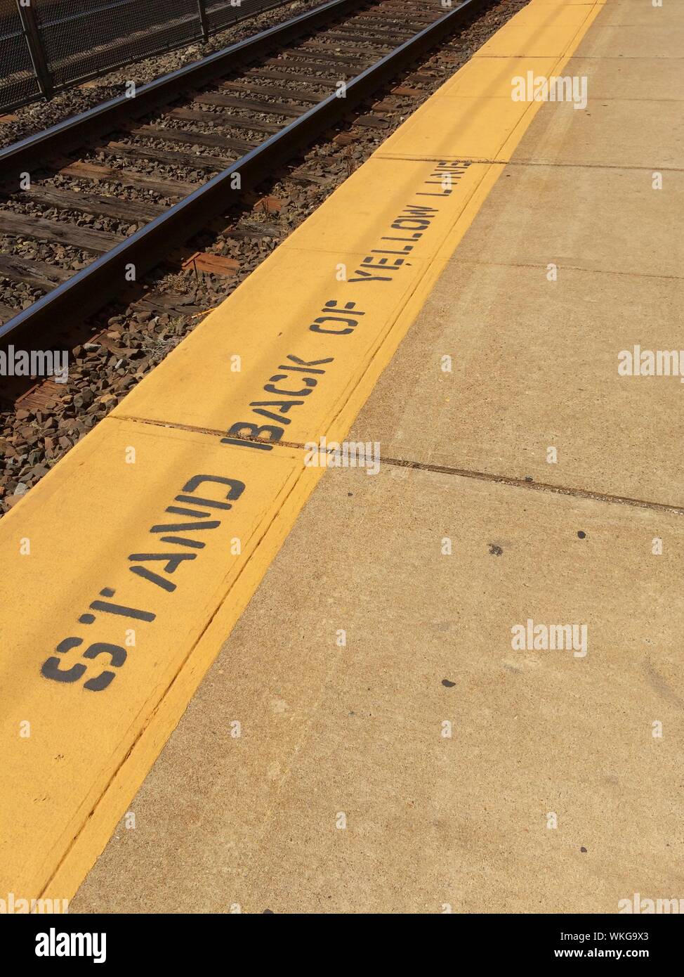 Platform warning sign hi-res stock photography and images - Alamy