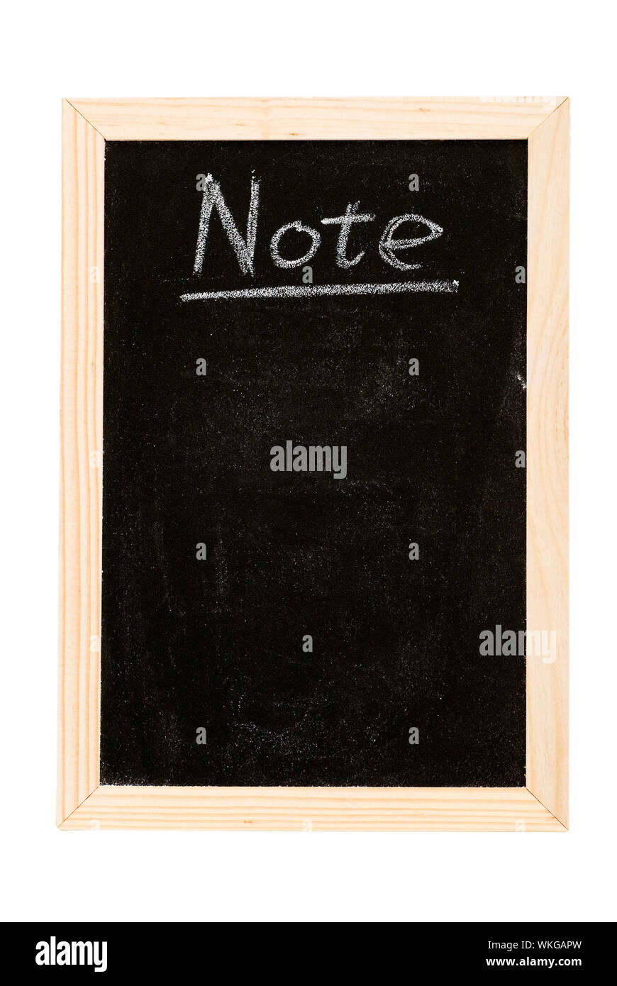Blackboard writing white a word of "Note Stock Photo - Alamy