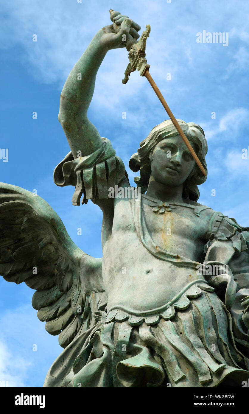 Statue of St. Michael Stock Photo - Alamy