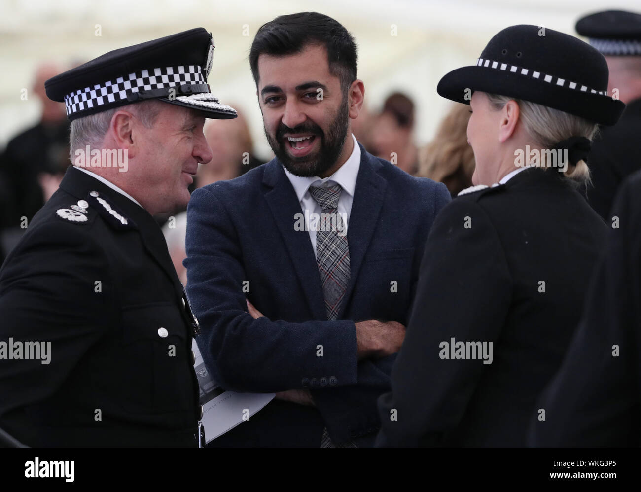 Police Scotland Chief Constable Iain Livingstone (left) talks with ...