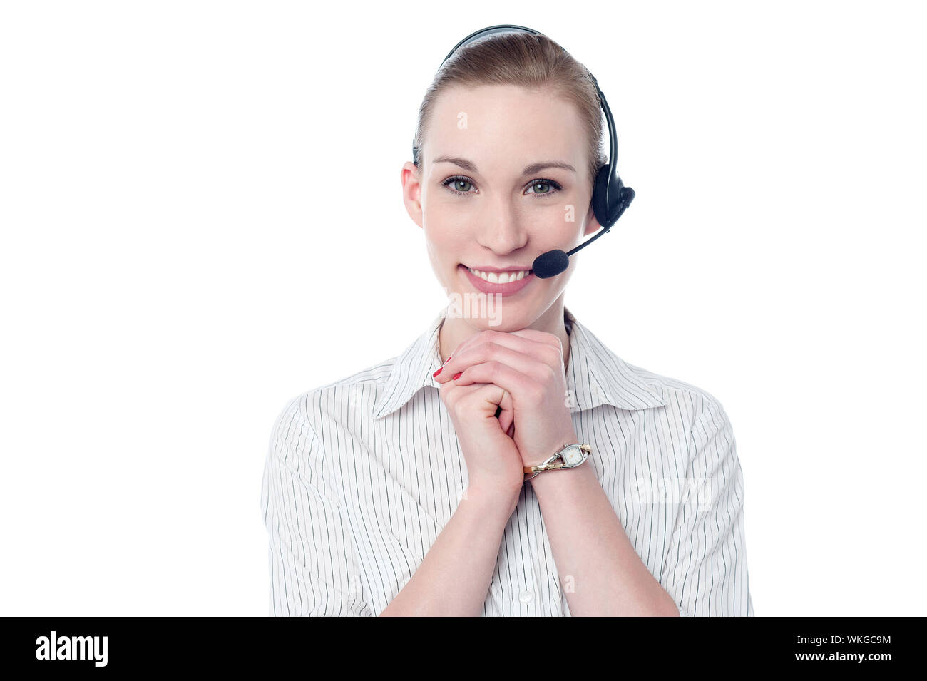 Call centre agent hands hi-res stock photography and images - Alamy