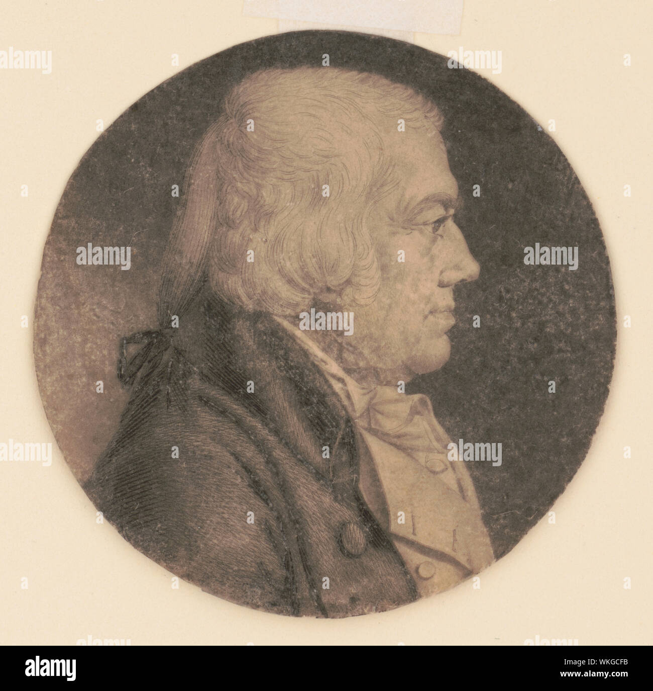 John Beale Bordley, head-and-shoulders portrait, right profile Stock ...