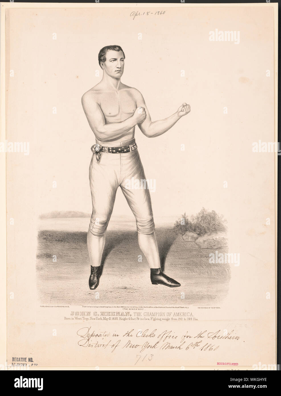 John C. Heenan, the champion of America: (the benicia boy Stock Photo ...