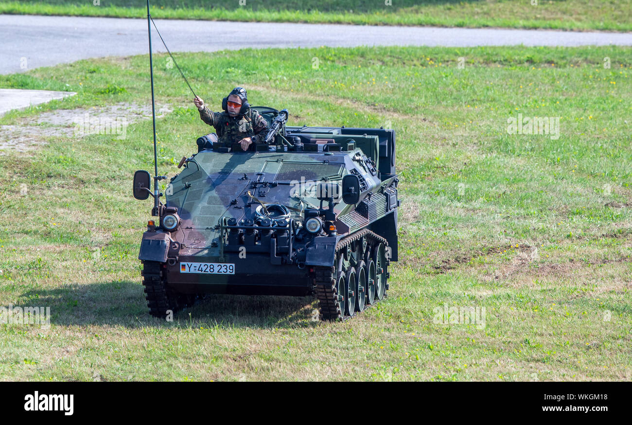 Cammin, Germany. 27th Aug, 2019. Soldiers of Air Defence Missile Group ...