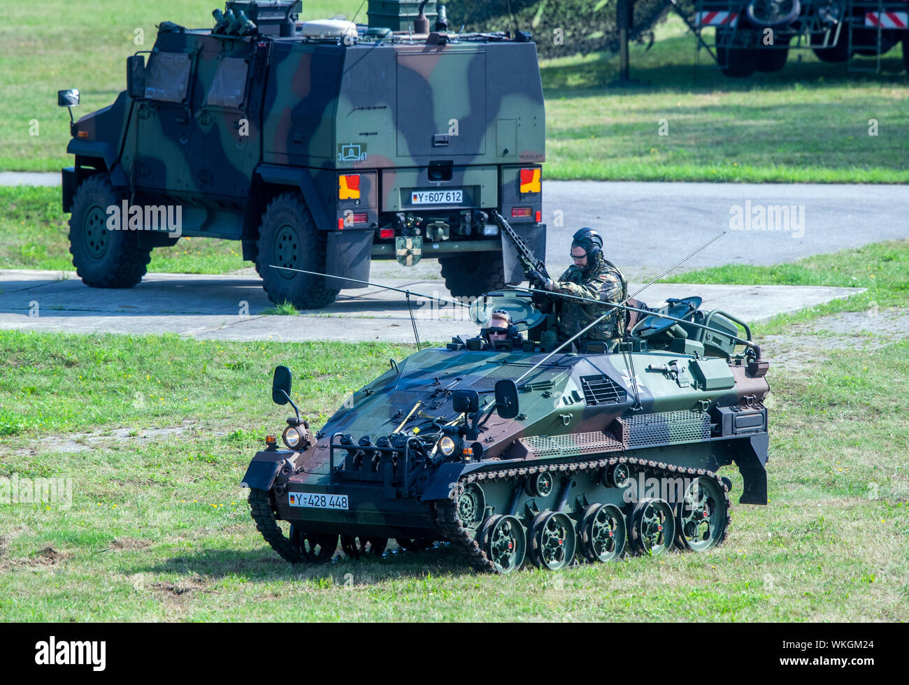Cammin, Germany. 27th Aug, 2019. Soldiers of Air Defence Missile Group ...