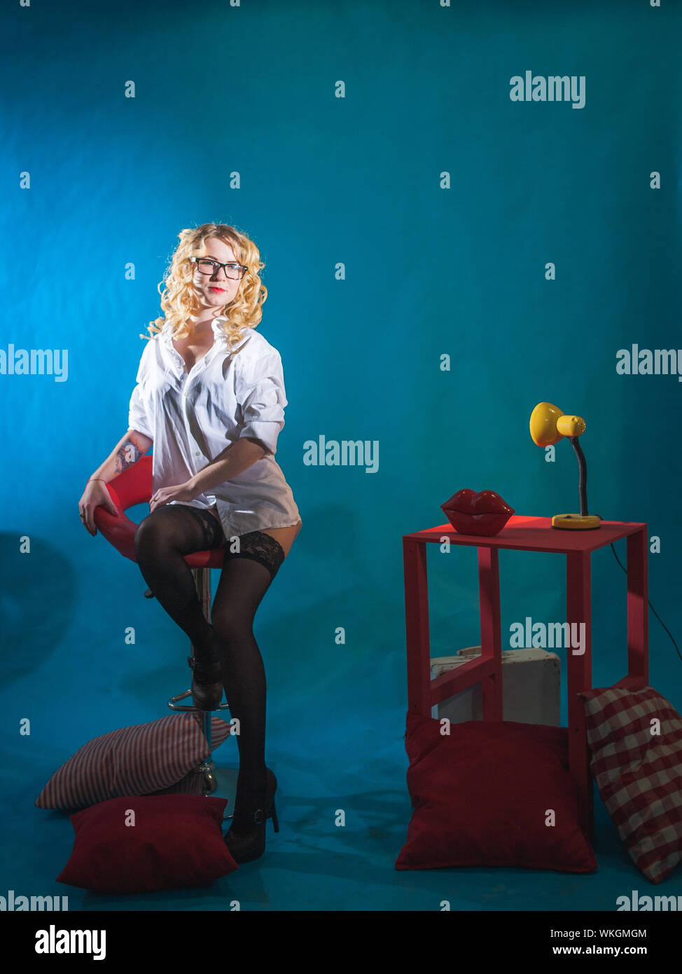 Model Sitting On Chair High Resolution Stock Photography and Images - Alamy
