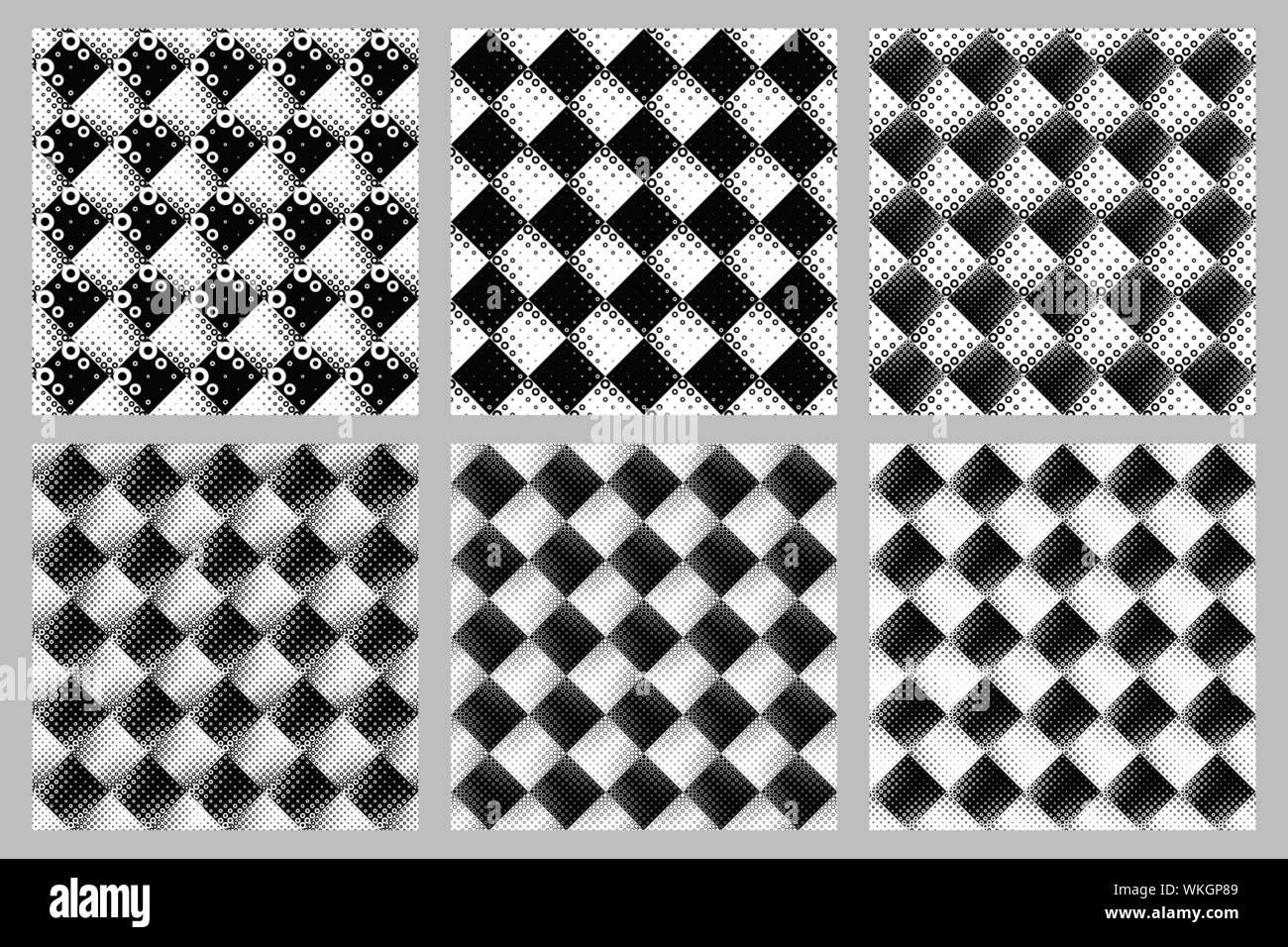 Seamless ring pattern background collection - abstract vector graphic ...