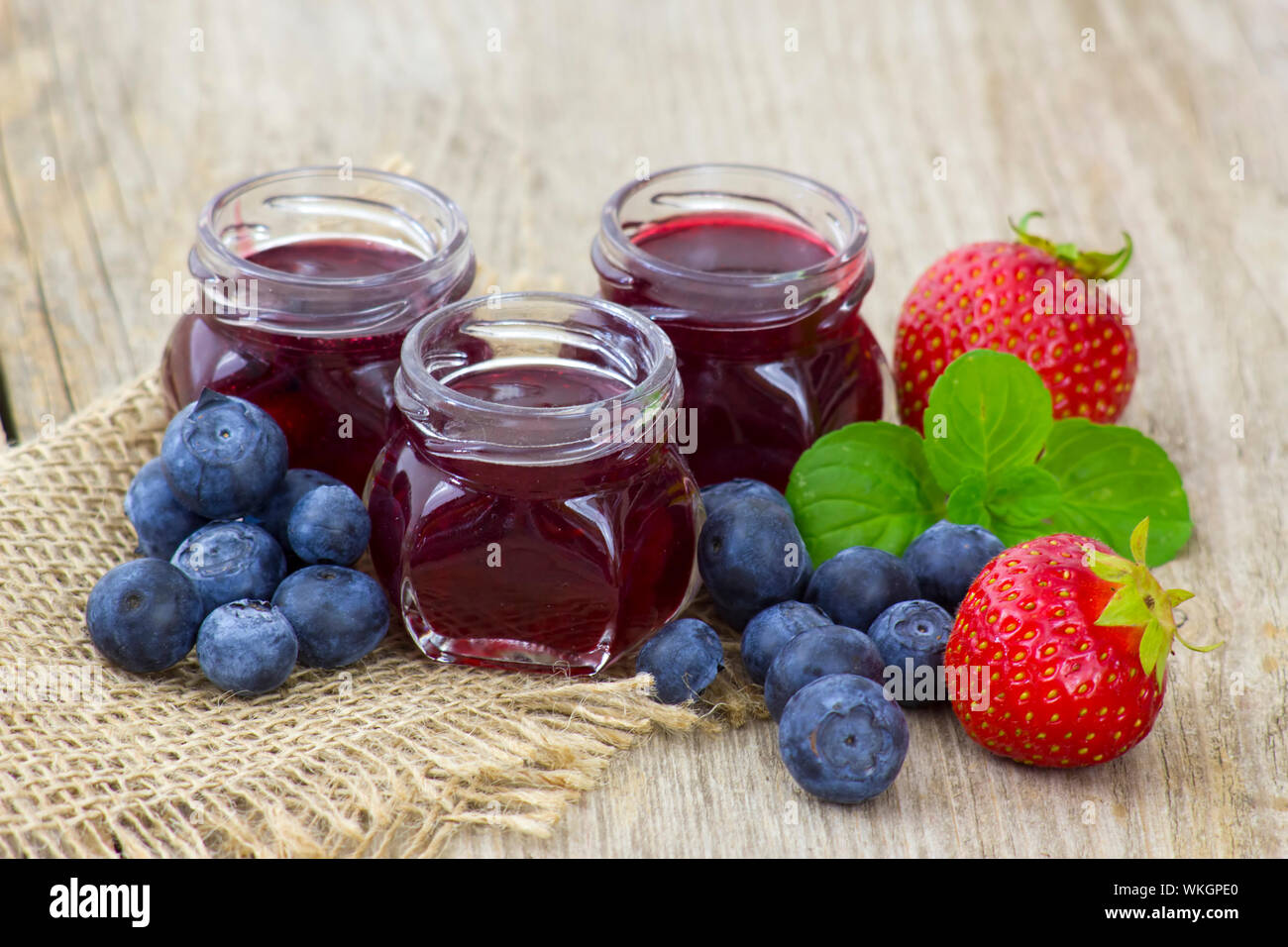 homemade berry jam Stock Photo - Alamy