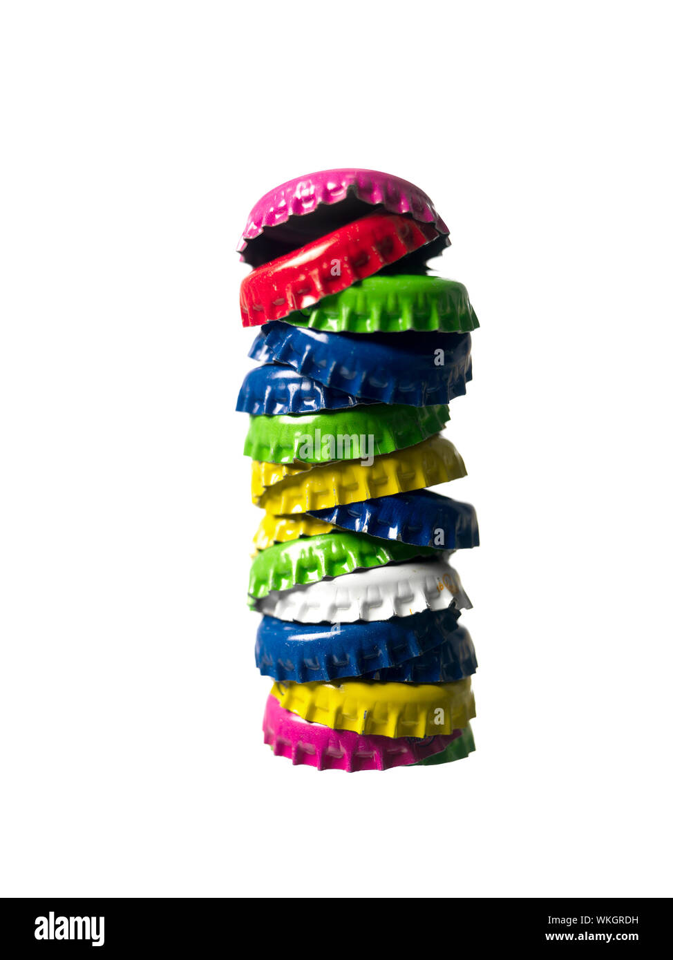 Staple of bottlecaps Stock Photo - Alamy