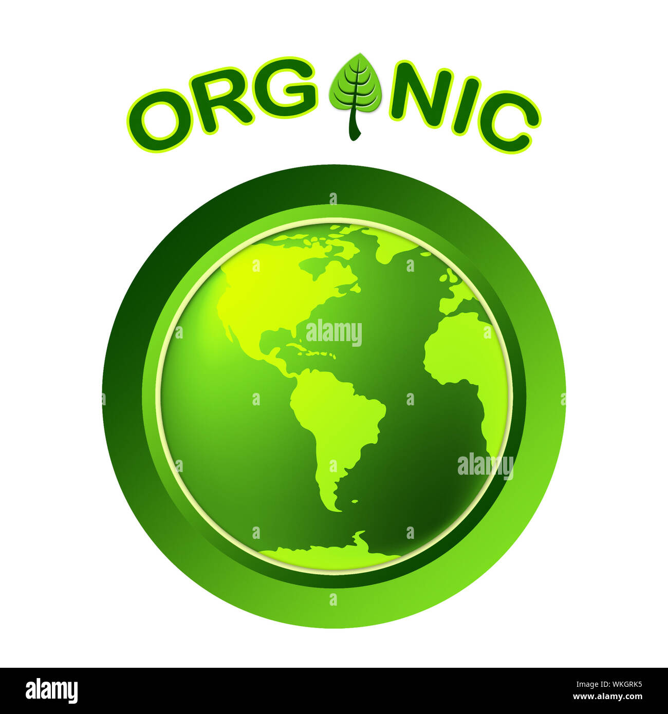 Organic Globe Indicating Environment Green And Nature Stock Photo - Alamy