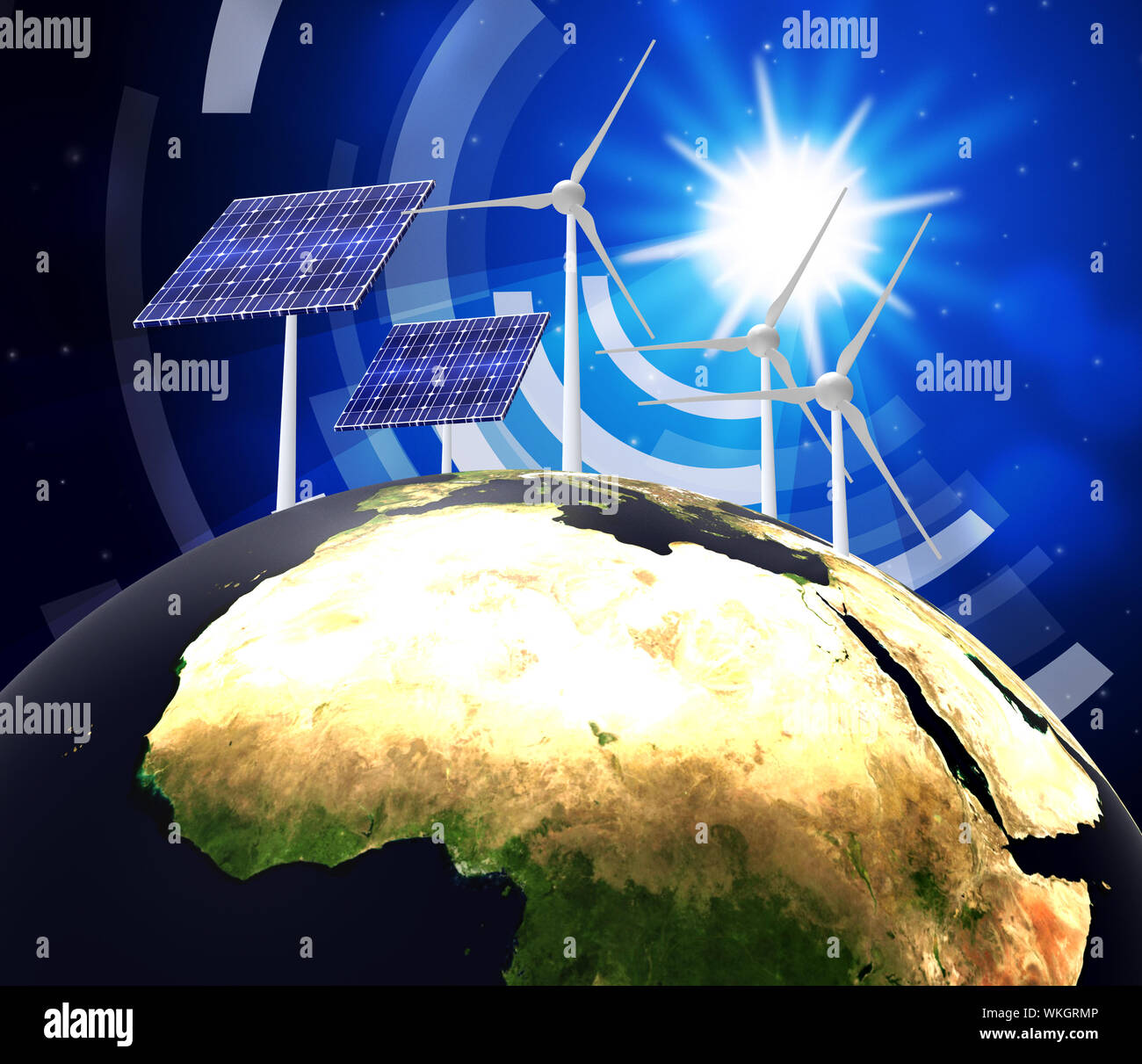 Solar Power Indicating Alternative Energy And Reuse Stock Photo - Alamy