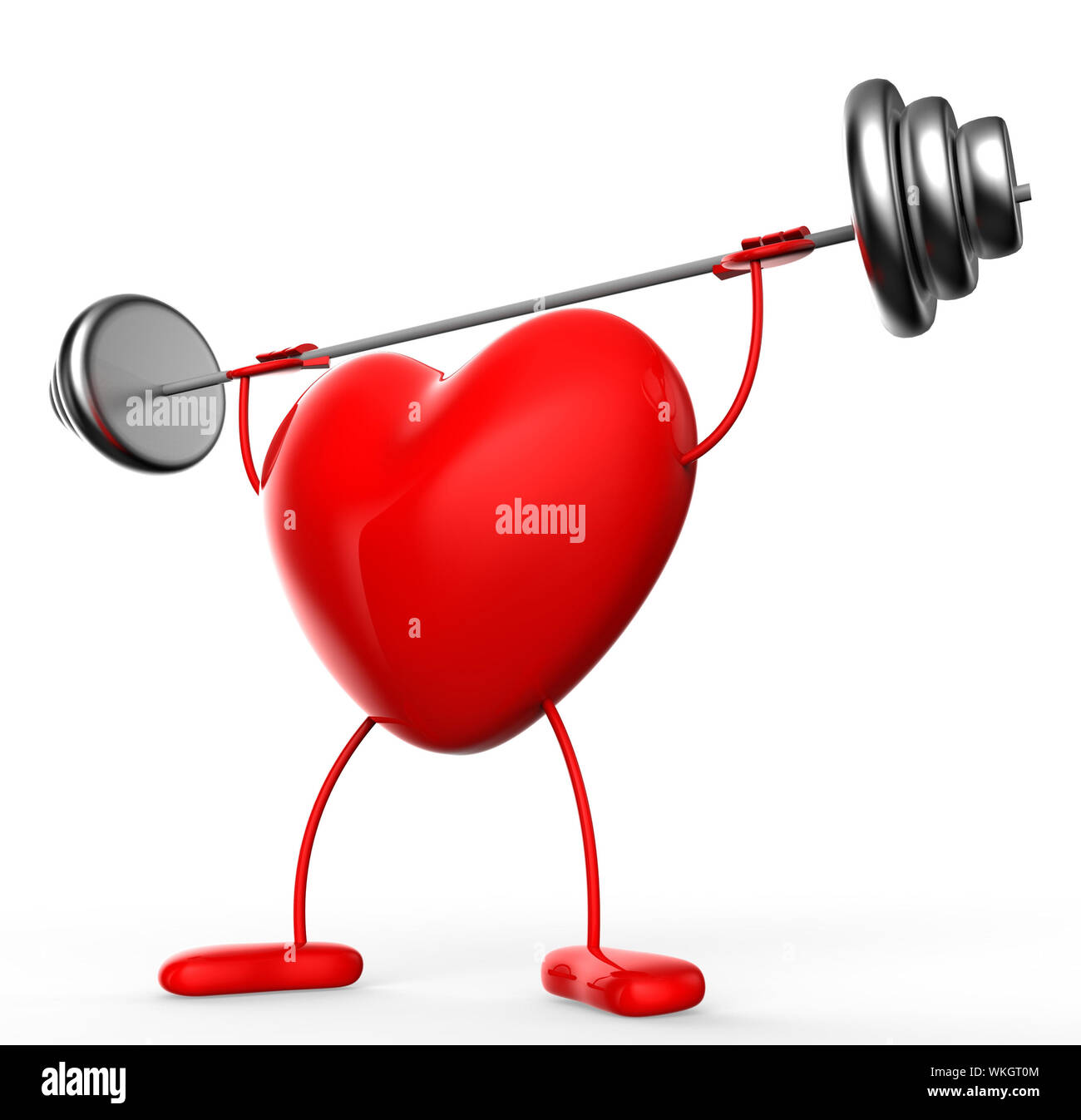 Heart Fitness Showing Physical Activity And Aerobic Stock Photo - Alamy