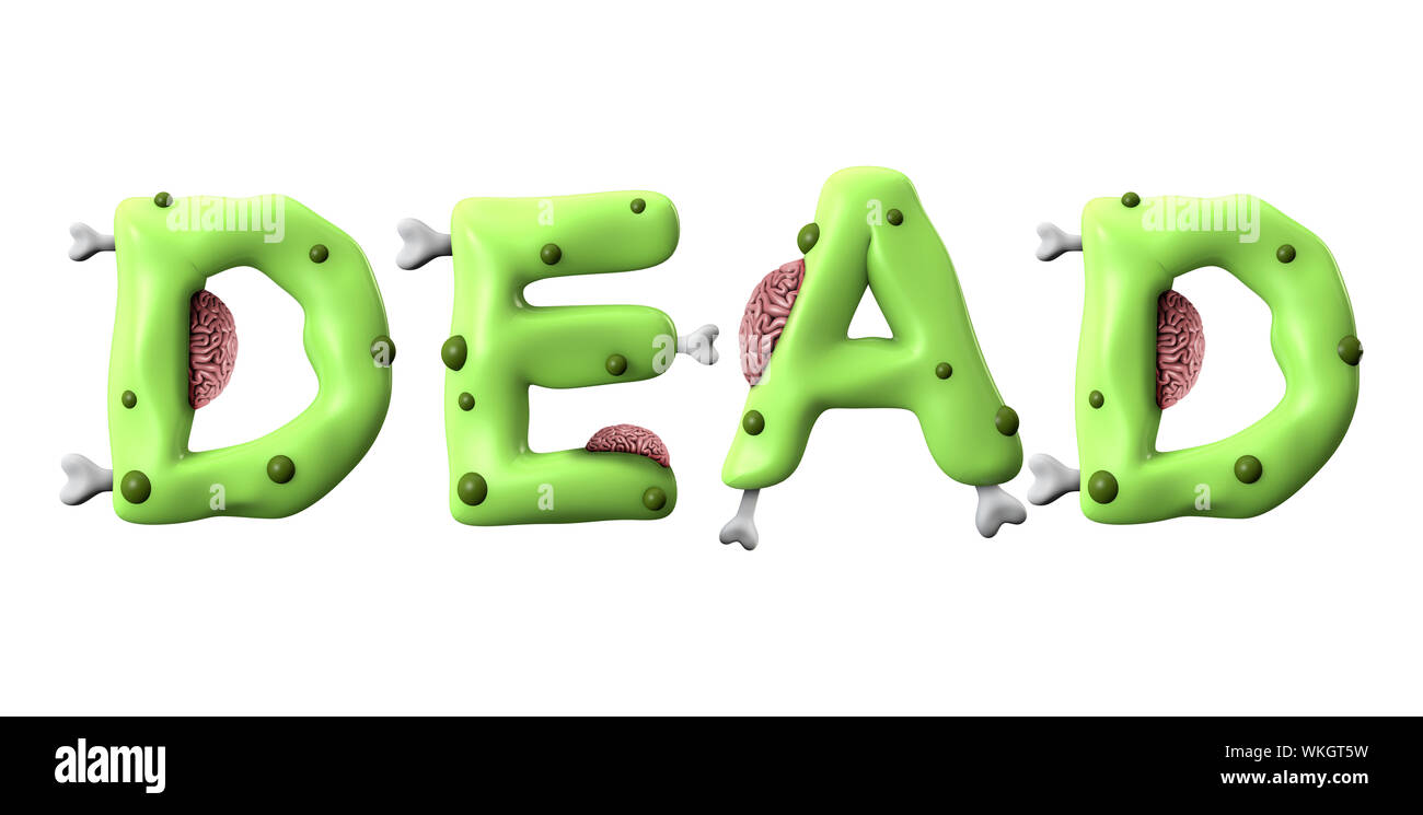 Dead halloween word made from green zombie lettering Stock Photo - Alamy
