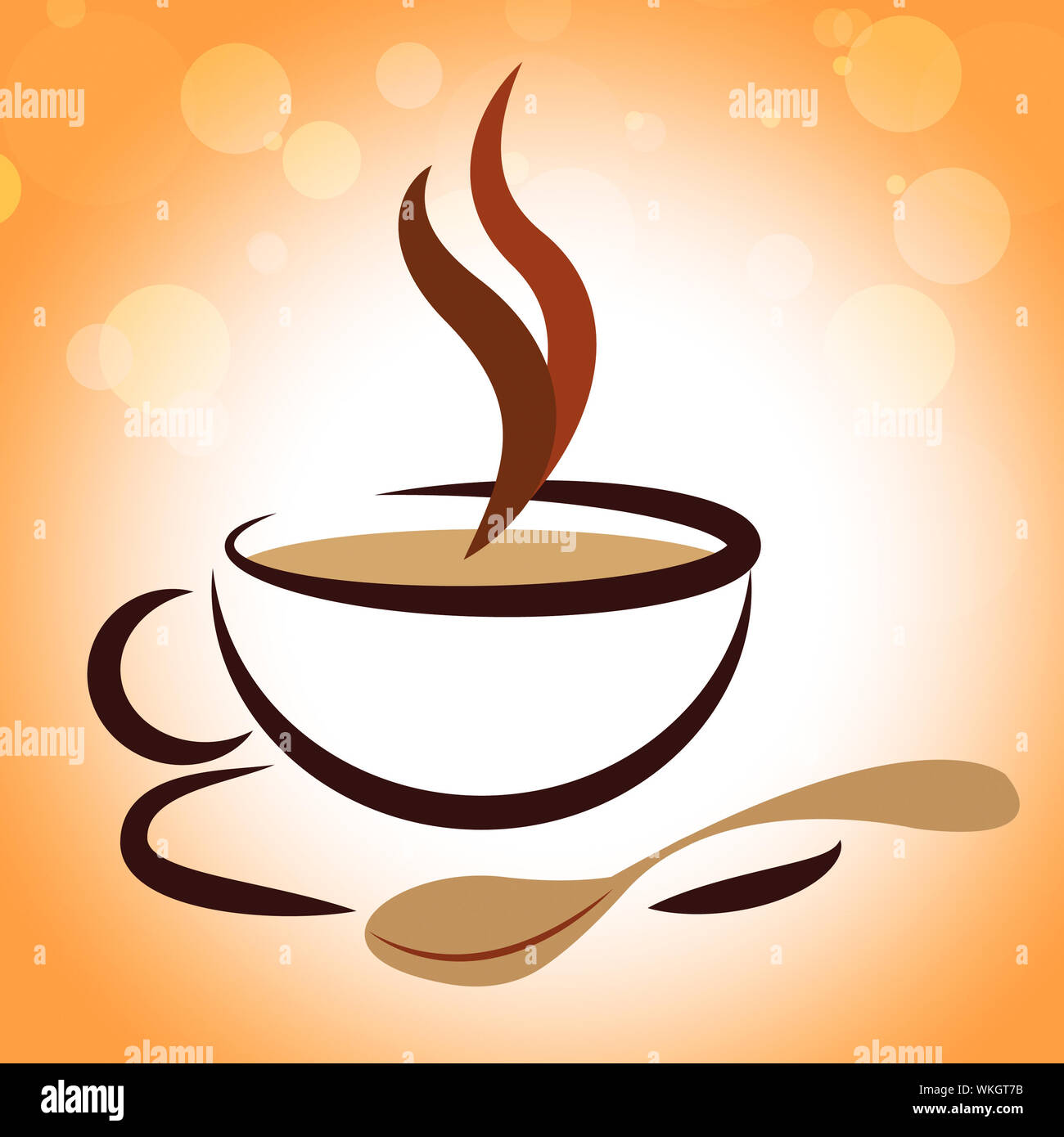 Beverage Hot Representing Coffee Break And Restaurant Stock Photo - Alamy