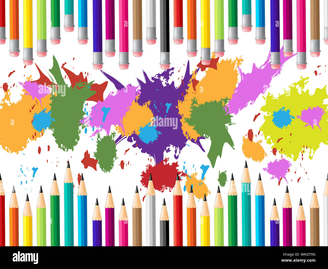 Color Education Indicating School Schooling And Development Stock Photo ...