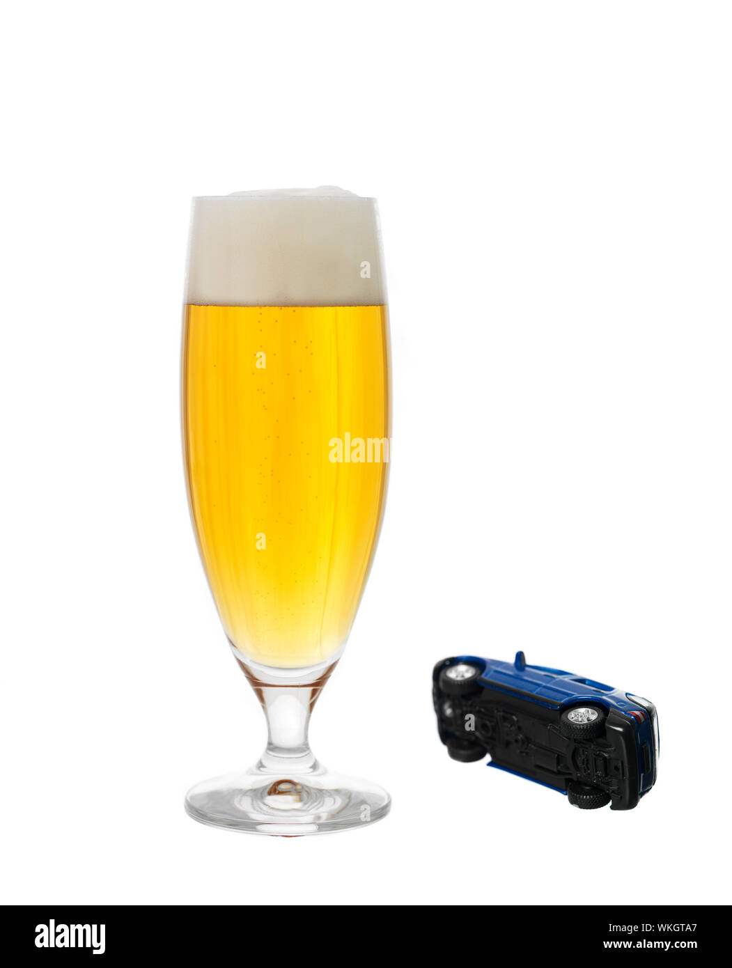 glass of beer and a car Stock Photo - Alamy