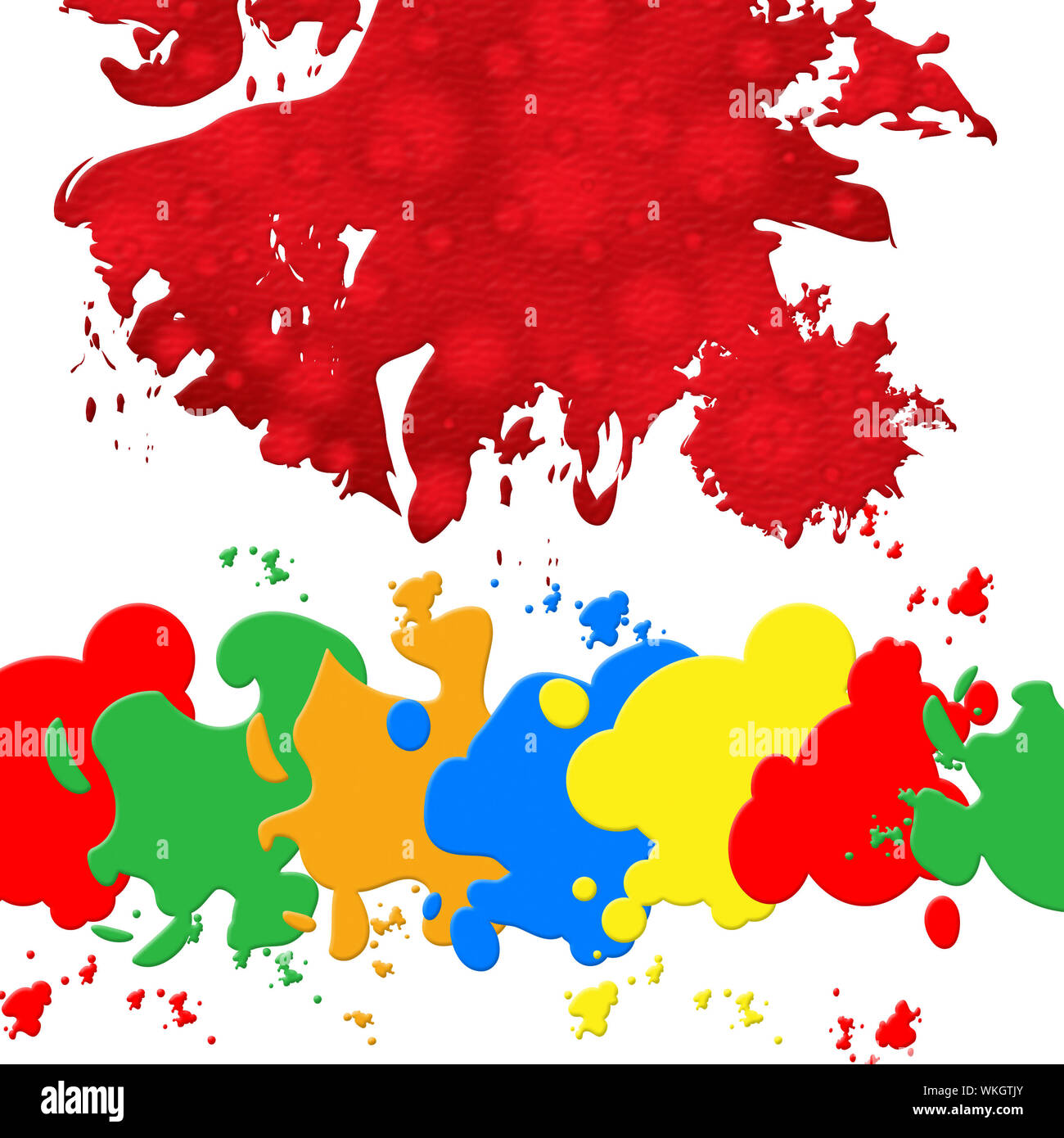 Colour paint blobs hi-res stock photography and images - Alamy