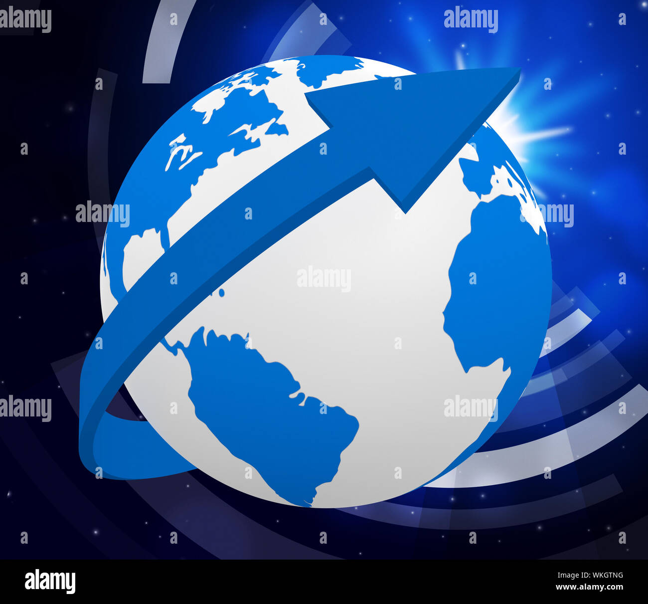 Planets Globe Meaning Solar System And Worldly Stock Photo - Alamy