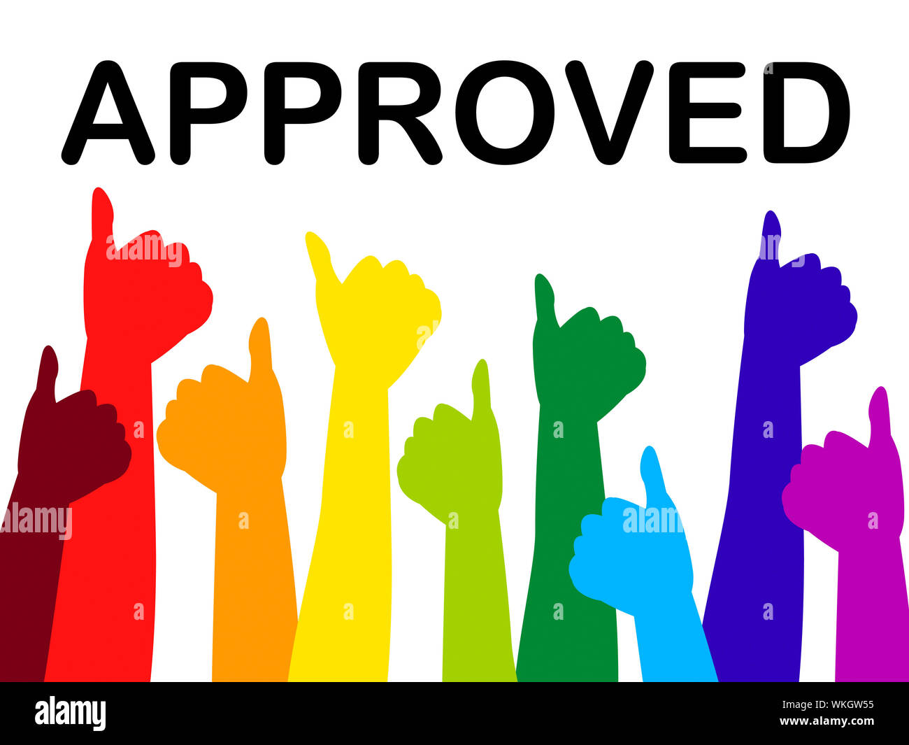 Thumbs Up Meaning All Right And Assured Stock Photo Alamy
