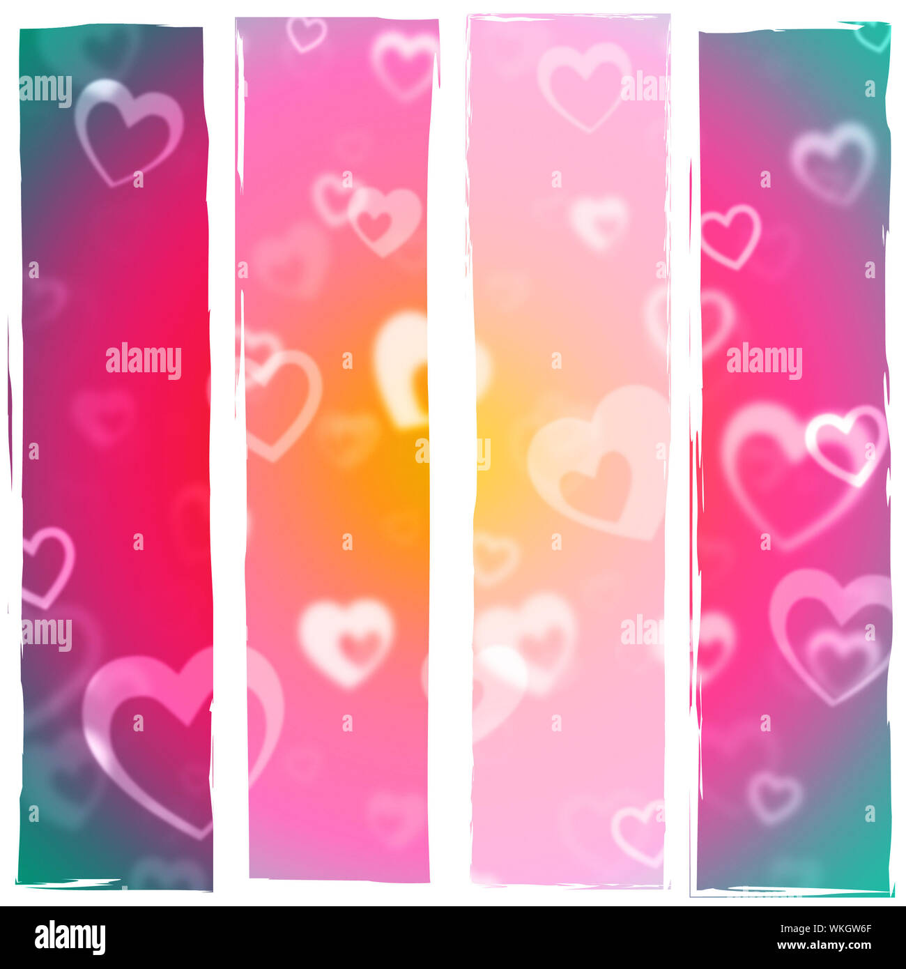 Heart Color Representing Valentine's Day And Colourful Stock Photo - Alamy