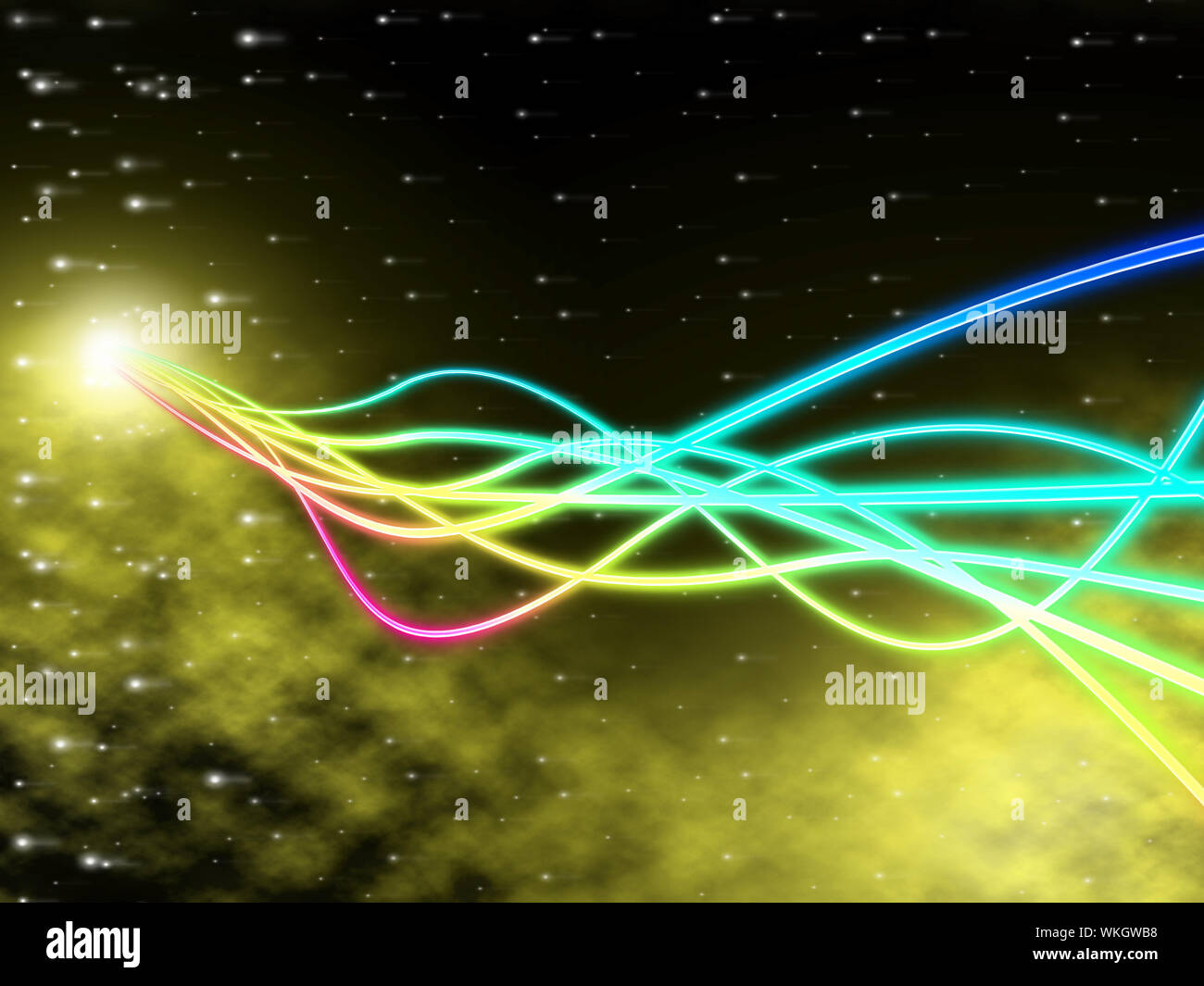 Star Neon Indicating Deep Space And Starry Stock Photo - Alamy
