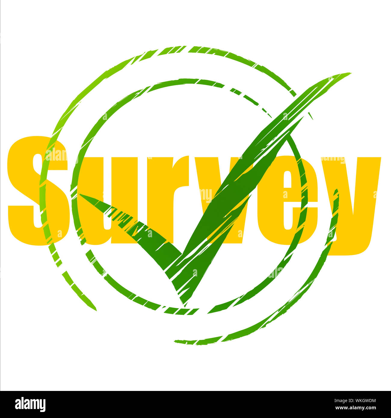 Survey Tick Showing Checkmark Ok And Pass Stock Photo - Alamy