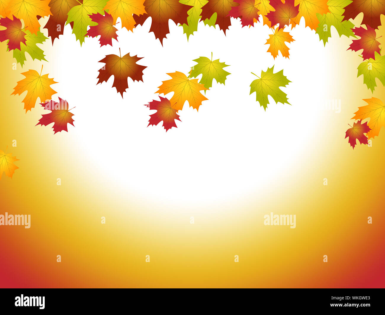 Fall Nature Representing Empty Space And Leaves Stock Photo - Alamy